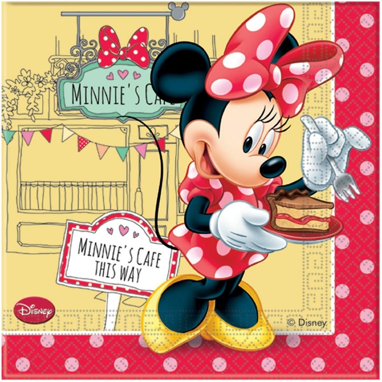 20 serviettes Minnie rouge - Anniversaire Fille/Minnie rouge ...