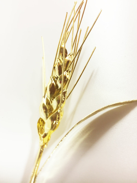 Epi de blé en métal doré - Fleurs et papillons - Netbootic.com