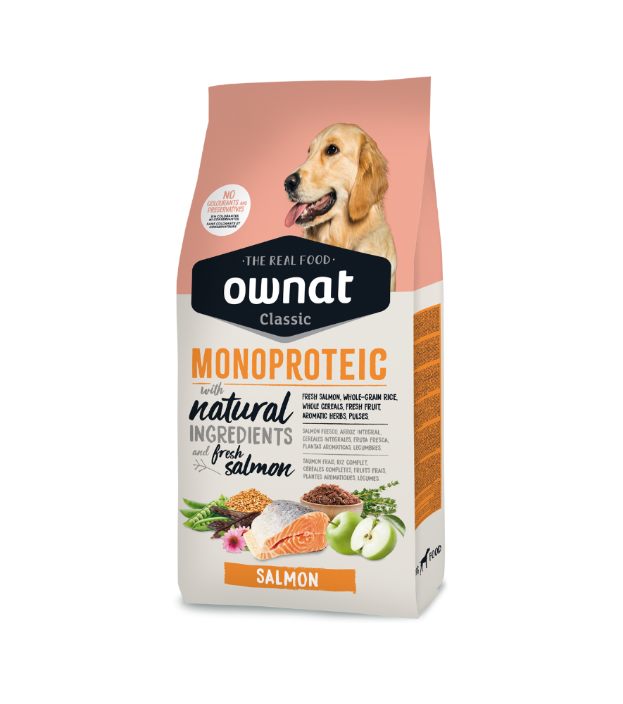 OWNAT Classic Monoproteic Saumon pour chien adulte 12kg - Alimentation ...