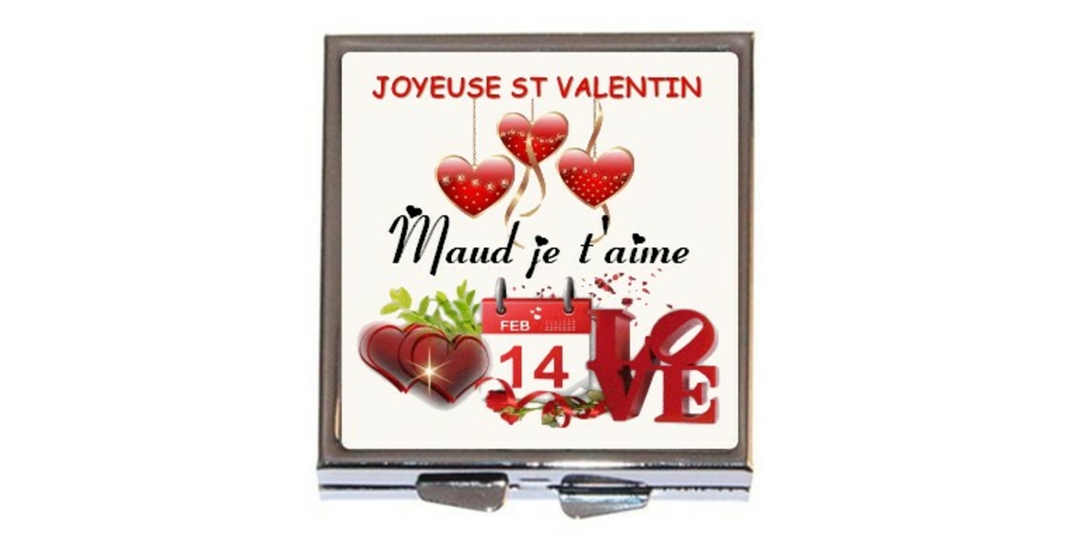 Miroir de Poche personnalisé, Saint Valentin - Cadeaux par Thème/Saint ...