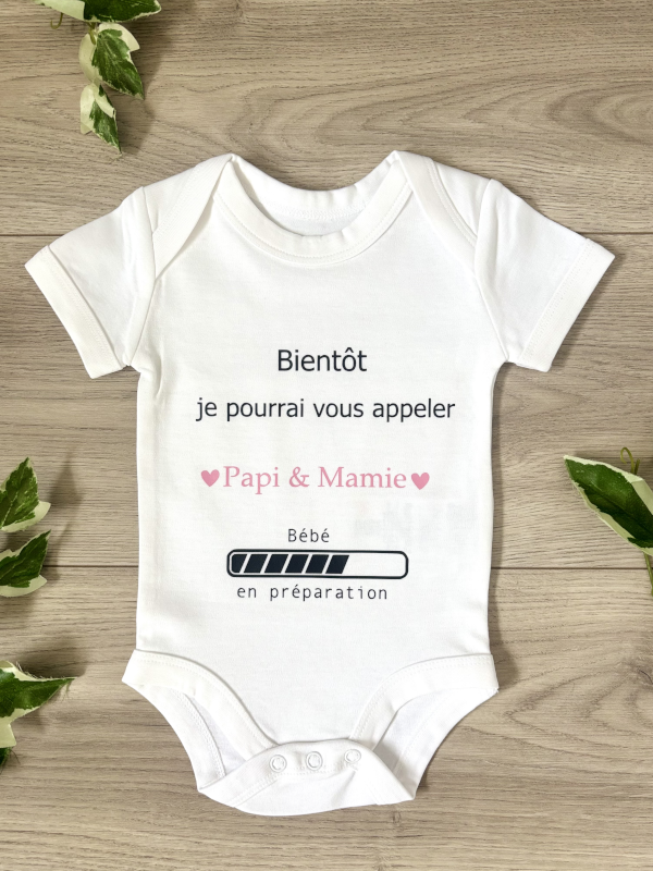 Body annonce grossesse Papi et Mamie - Bouille d'amour