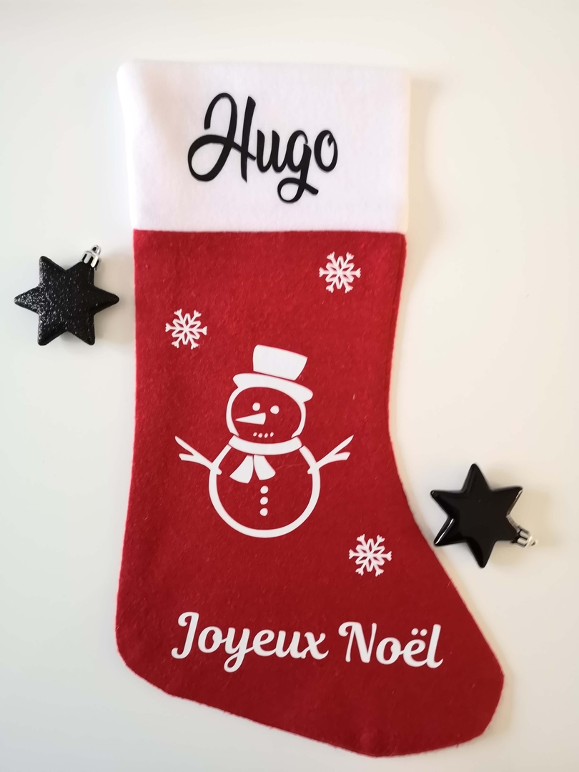 Botte de Noël "Bonhomme de neige" - Bouille d'amour