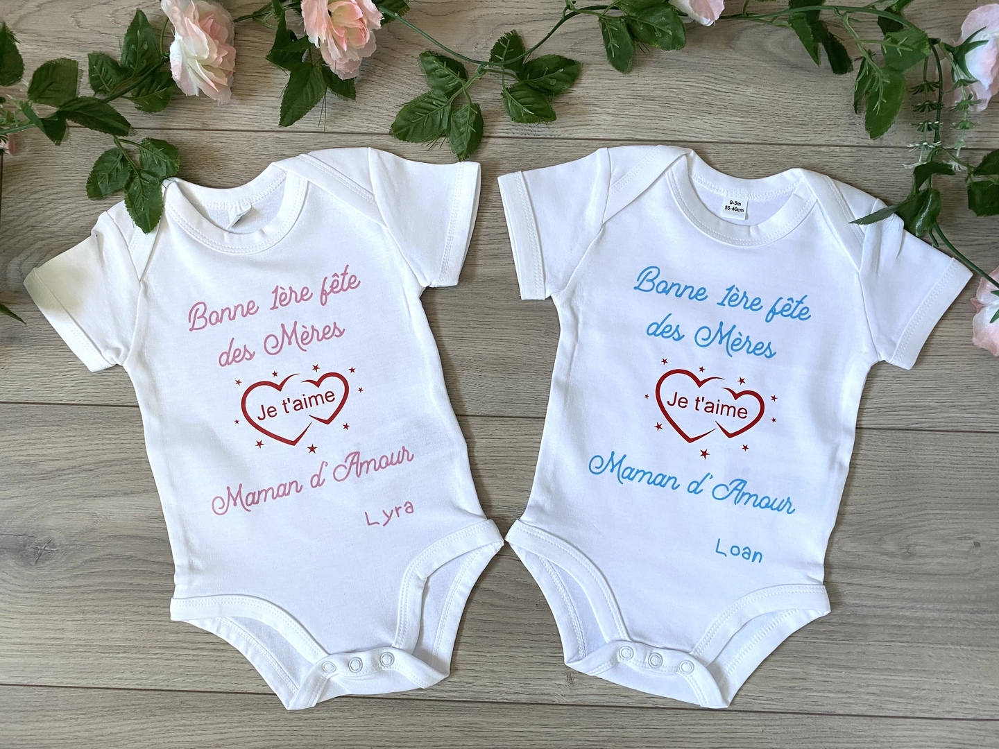 Body personnalisé "Bonne 1ère fête des mères" - Bouille d'amour
