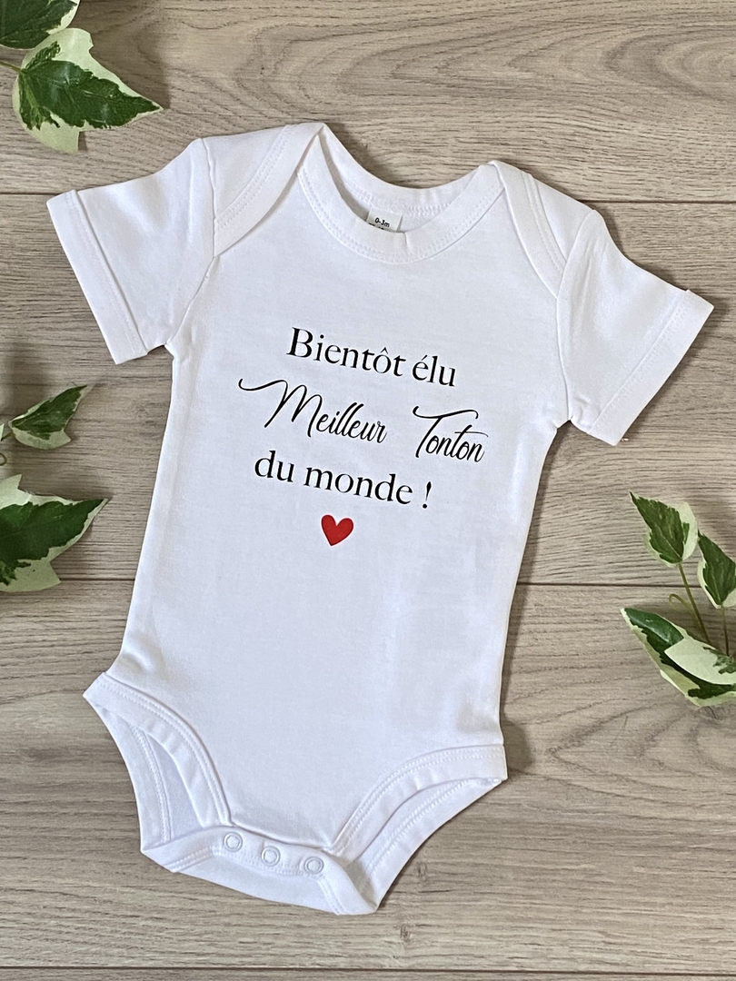 Body personnalisé "Futur tonton"- Bouille d'amour
