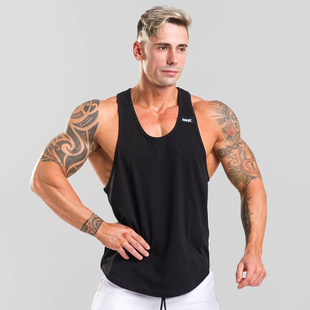 MNX Classic stringer débardeur 02 noir - ALLSTAR-MUSCULATION