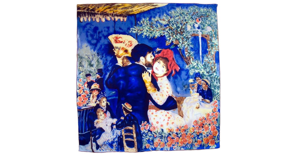 Carré de soie artysilk Auguste Renoir Danse à la campagne - CARRÉ DE ...