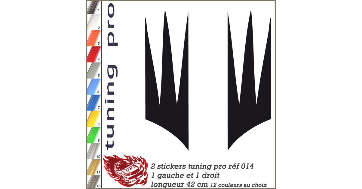 Stickers TUNING AUTO MOTO - FLAMING réf 014 autocollant - Tuning/Auto ...