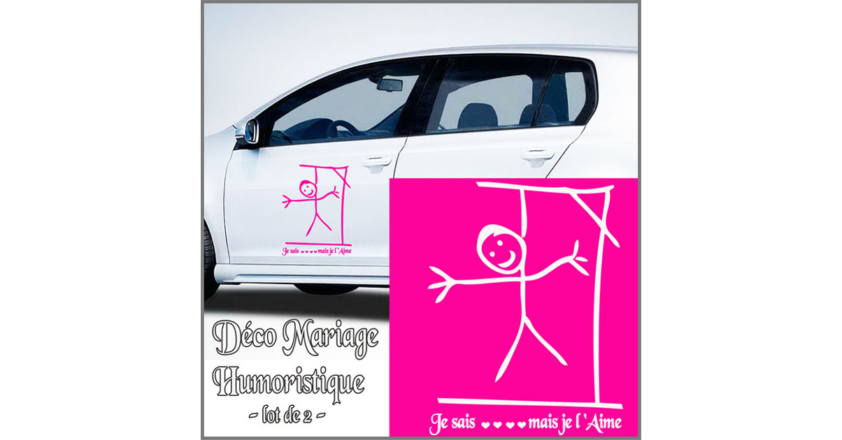 Stickers MARIAGE HUMORISTIQUE LE PENDU - Mariages / Cérémonies ...