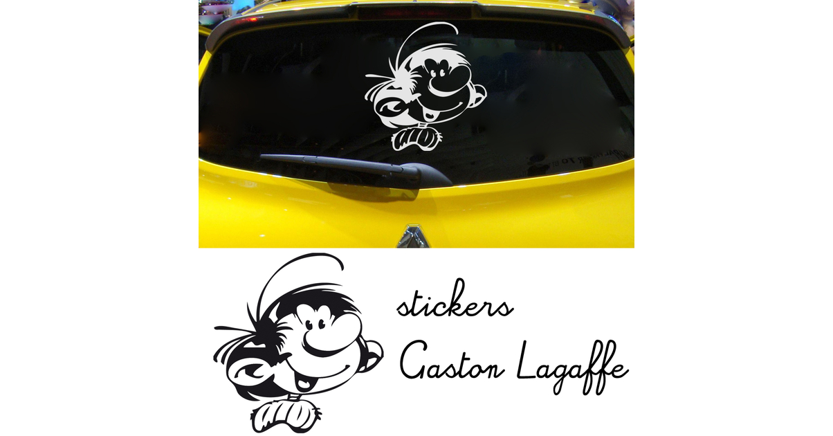 Stickers Gaston Lagaffe - Déco de la maison - Destock-Stickers