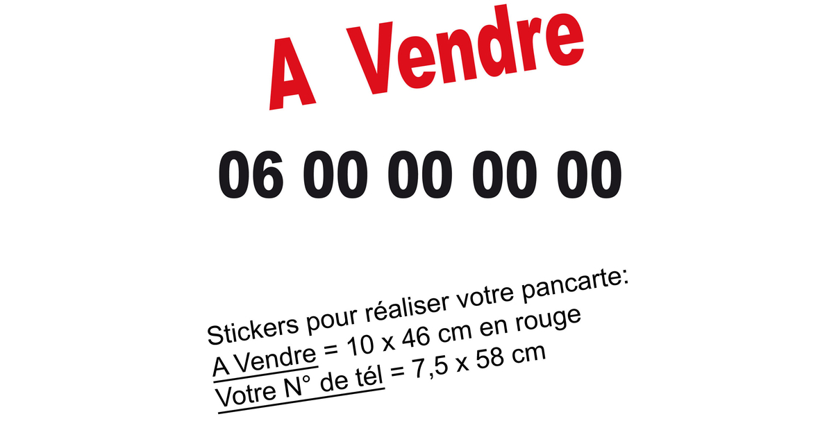 Stickers autocollant A VENDRE - Textes / Phrases - Destock-Stickers