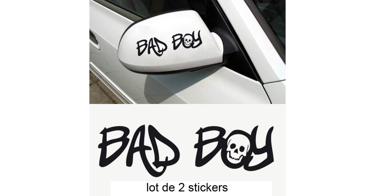 Stickers tuning Bad boy Lot de 2 - Tuning/Auto - Destock-Stickers