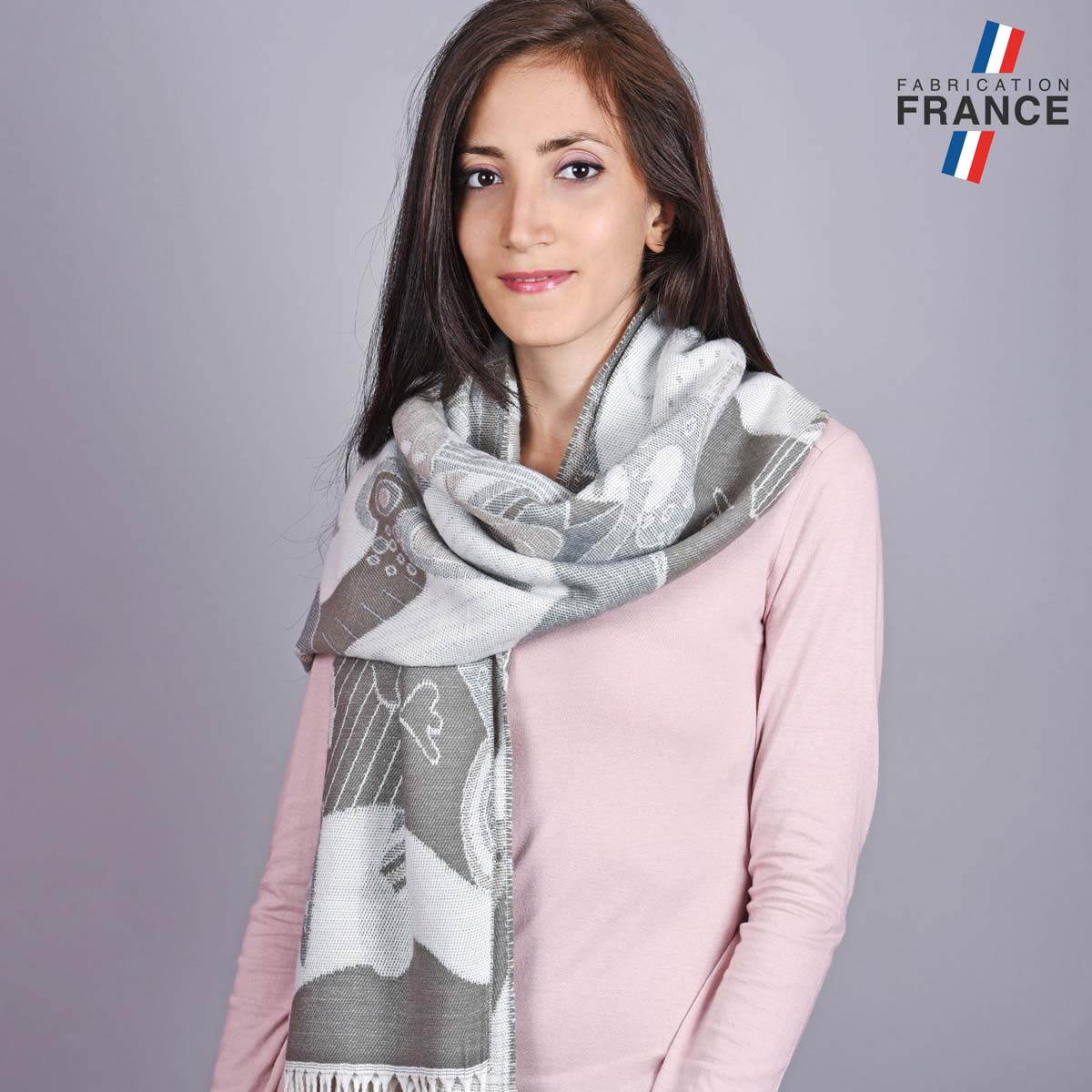 Gamme châle uni et chale imprimé