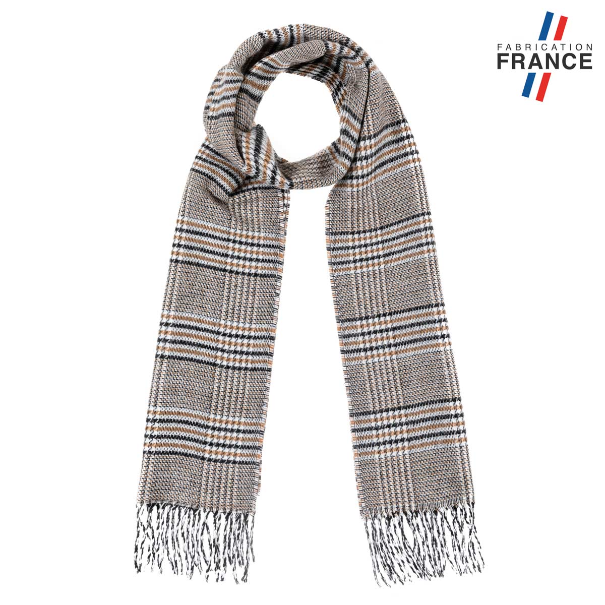 Echarpe femme Tartan Gris Ariana
