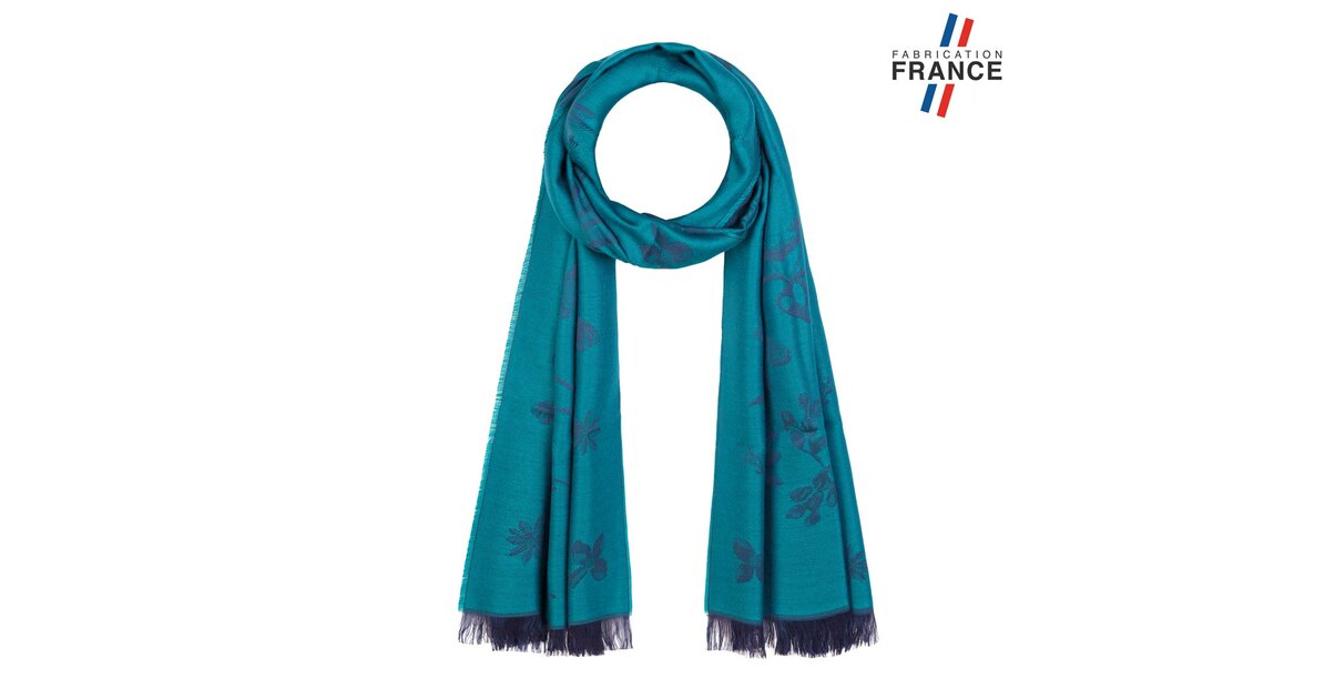 Echarpe femme Bleue Primavera - Made in France