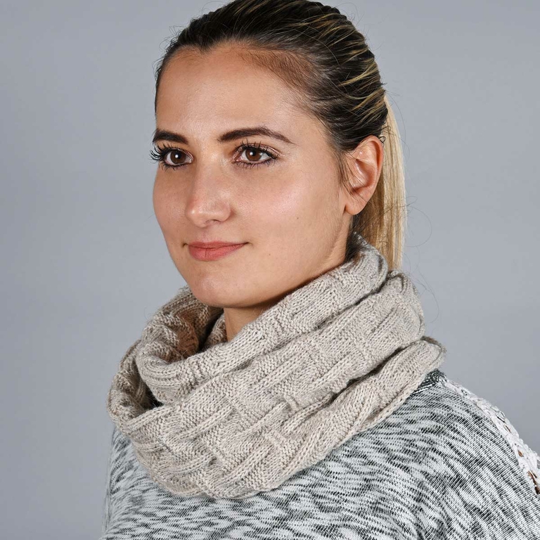 Snood relief Beige Nora - Fabrication Europe