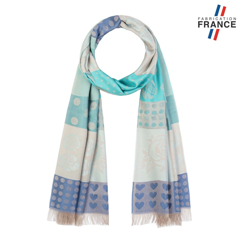 Echarpe Légère Bleue Erosie - Made in France