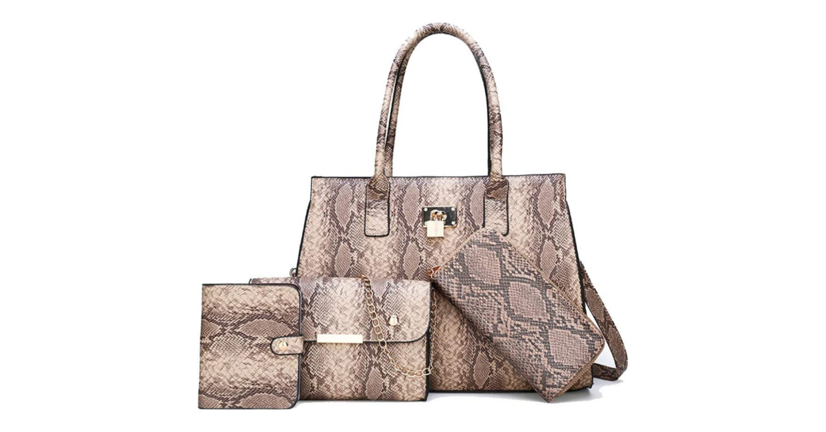 Sac à bandoulière en cuir PU pour femme - Sac peau de serpent, sangle ...